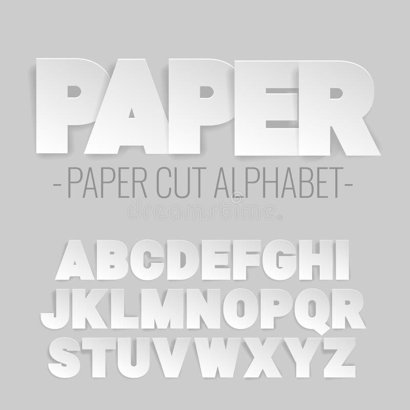 Alphabet Letters Cut Out of Paper Stock Vector - Illustration of ...
