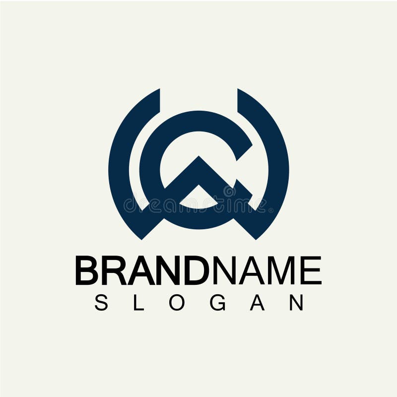 Alphabet Letters CW or WC Logo Design Template Stock Vector ...