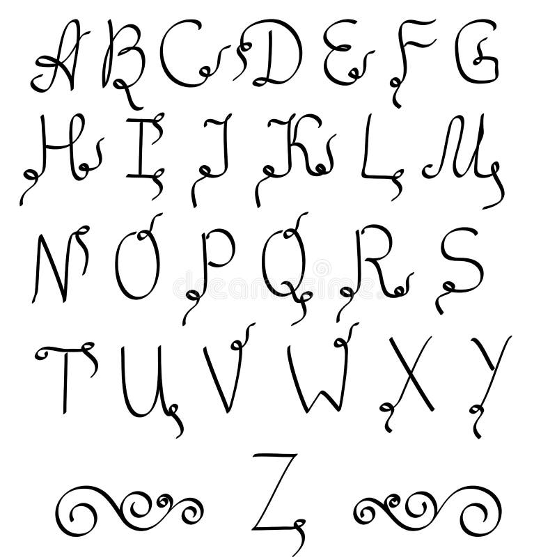 Thin Wavy Line Letters Stock Illustrations – 14 Thin Wavy Line Letters ...