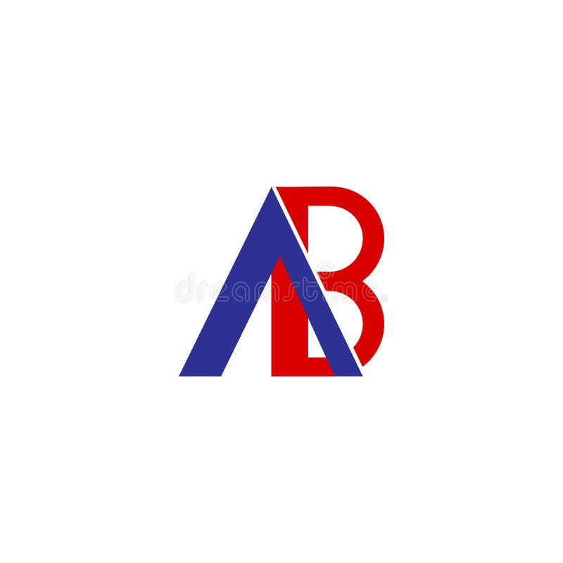 Alphabet Letters Icon Logo AB Stock Illustration - Illustration of ...