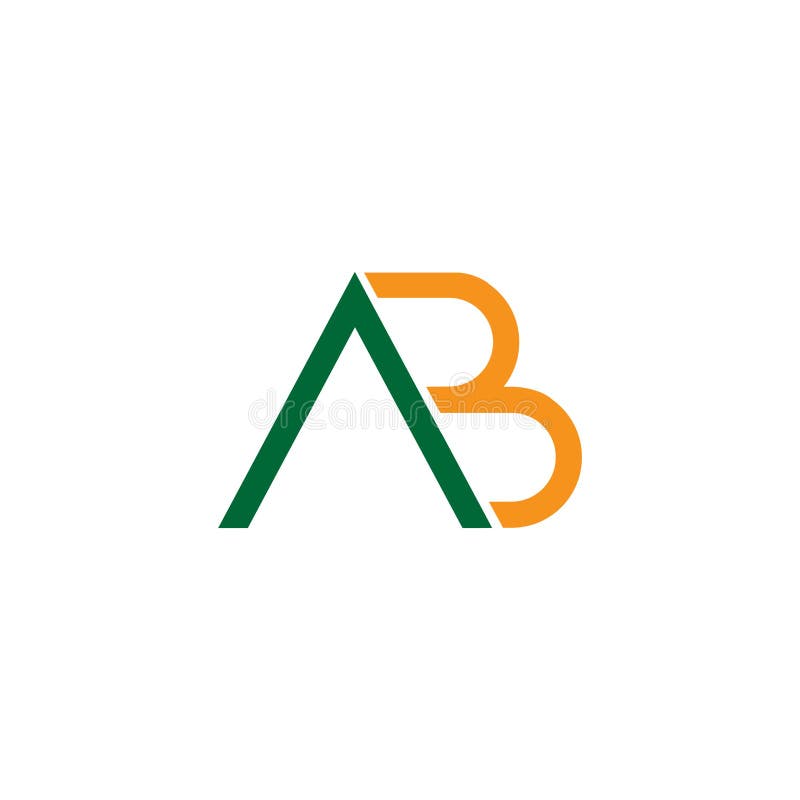Alphabet Letters Icon Logo AB Stock Illustration - Illustration of ...