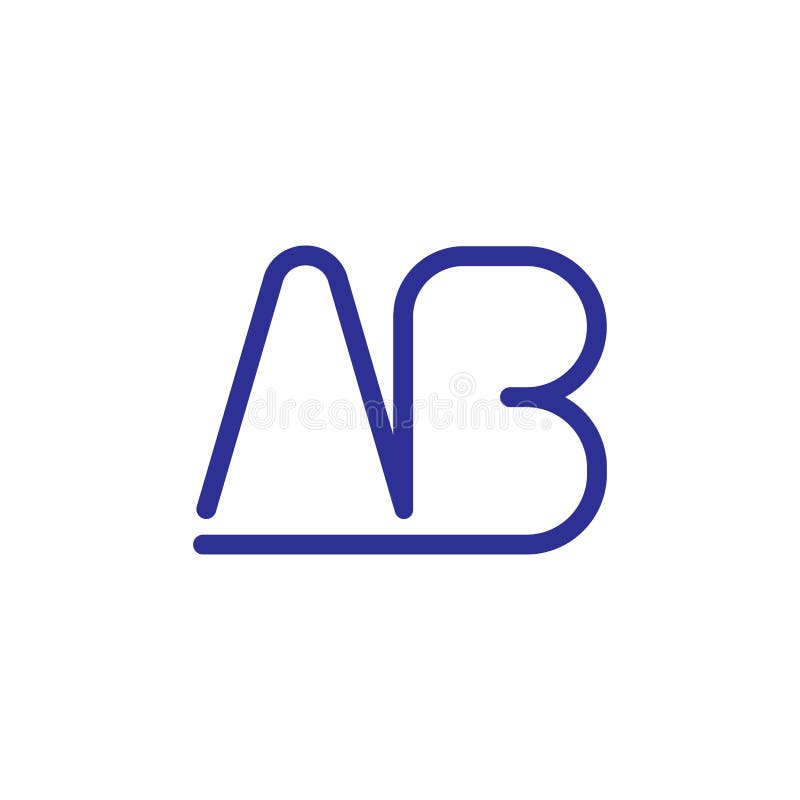 Alphabet Letters Icon Logo AB Stock Illustration - Illustration of ...