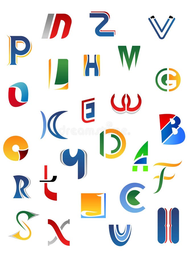Alphabet letters and icons stock vector. Illustration of decorative ...