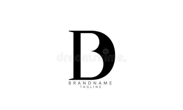 Alphabet DB stock vector. Illustration of minimalist - 205923330