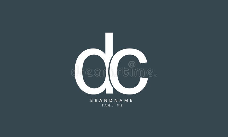 Initials Monogram logo DC stock vector. Illustration of design - 206215839