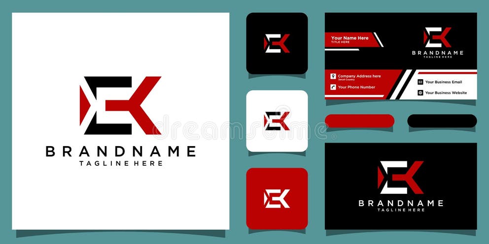 Alphabet Letters Initials Monogram Logo EK ,KE , E and K Stock Vector ...