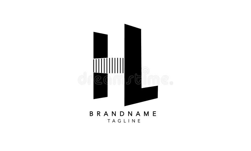 Monogram logo HL stock illustration. Illustration of brand - 206216684
