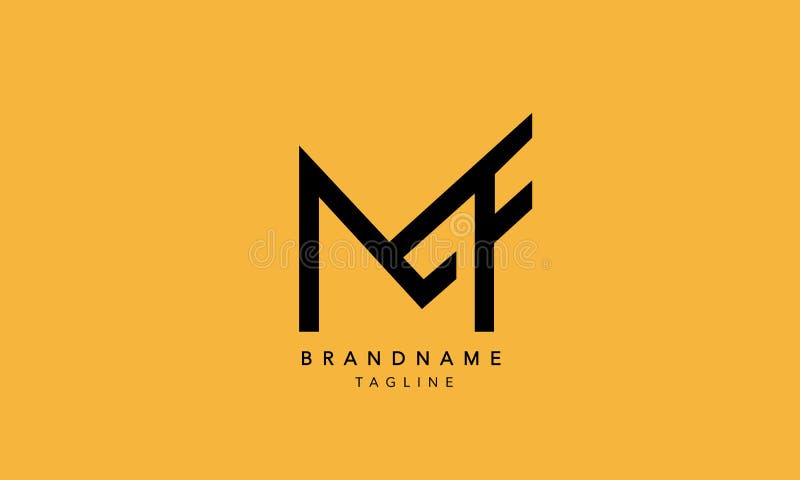 Monogram logo MF stock vector. Illustration of alphabet - 206215411