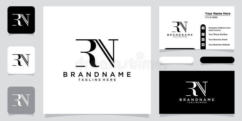 Alphabet Letters Initials Monogram Logo RN, NR, R and N Stock Vector ...