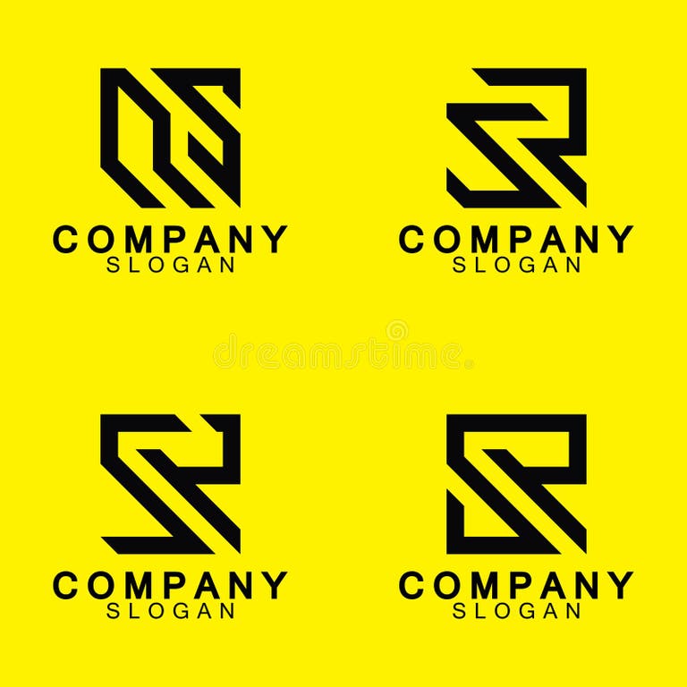 Alphabet Letters Initials Monogram Logo SR or RS Icon Design Stock ...