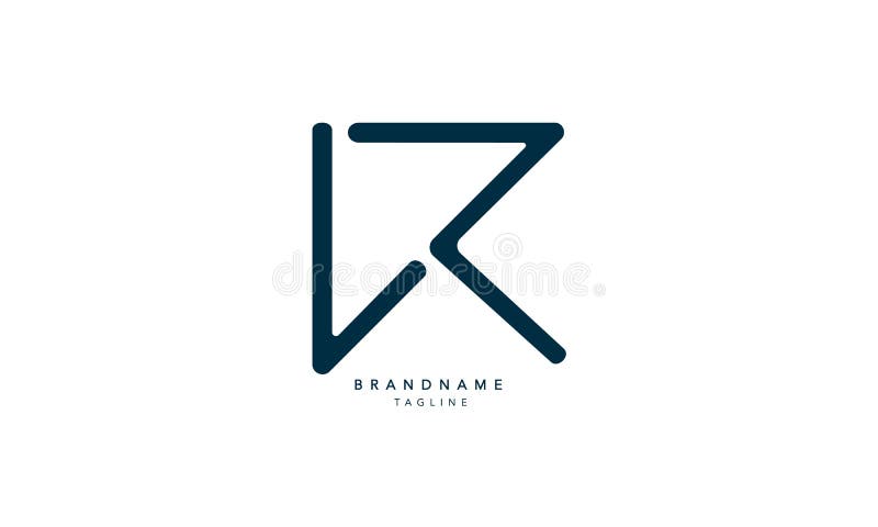 Monogram logo VR stock illustration. Illustration of trendy - 206215709