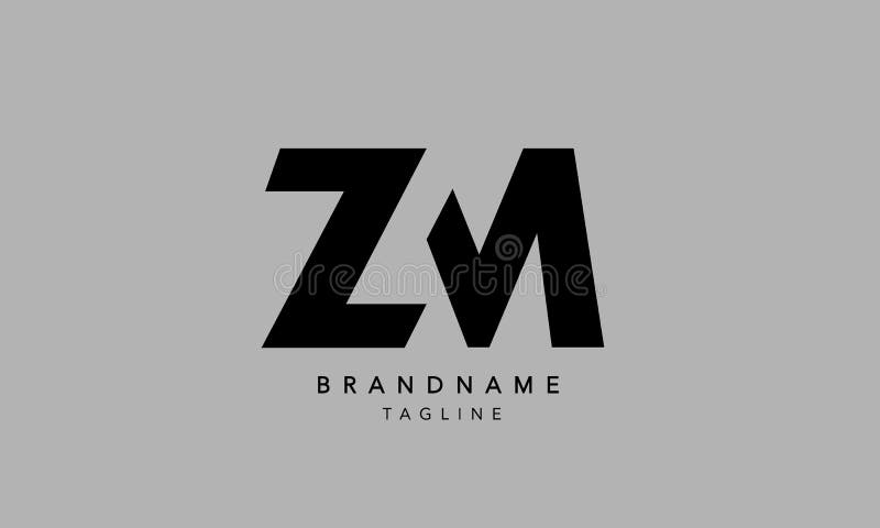 Monogram logo ZM stock vector. Illustration of template - 206215718