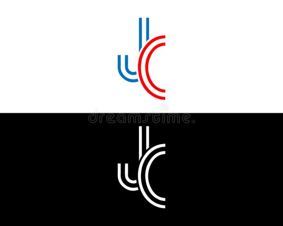 Alphabet Letters JC Initials Logo Ilustración del Vector - Ilustración ...