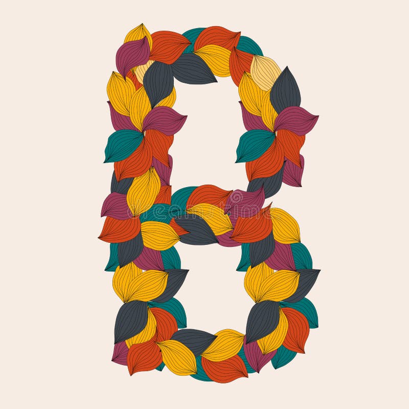 Alphabet Letters from Leaves. Vector Illustration Stock Vector ...