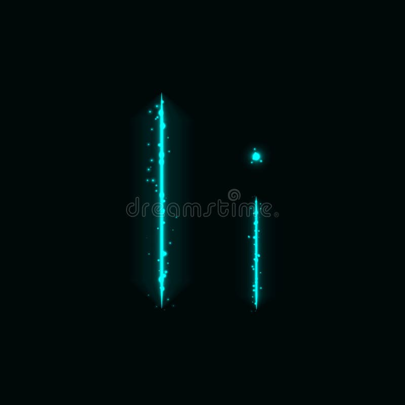 Alphabet letters of lights stock vector. Illustration of electric ...