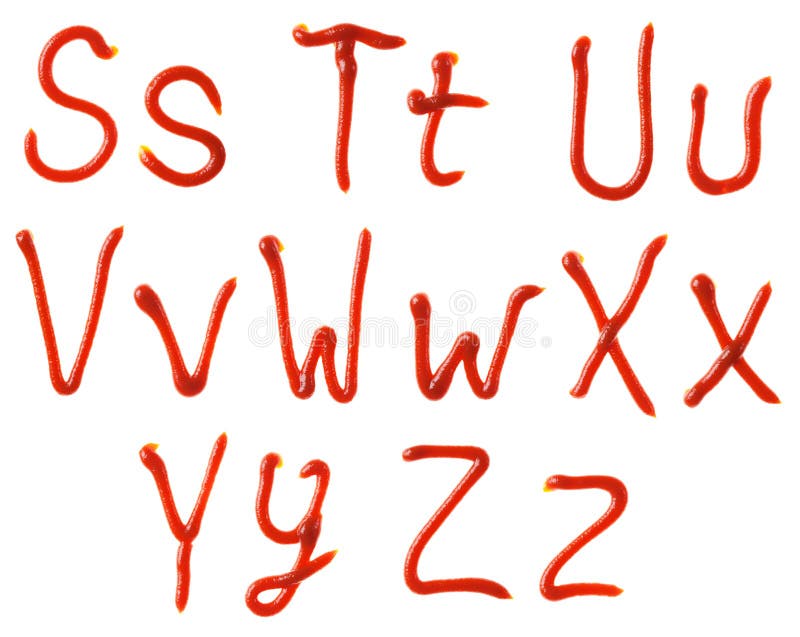 Ketchup alphabet stock illustration. Illustration of text - 8607455