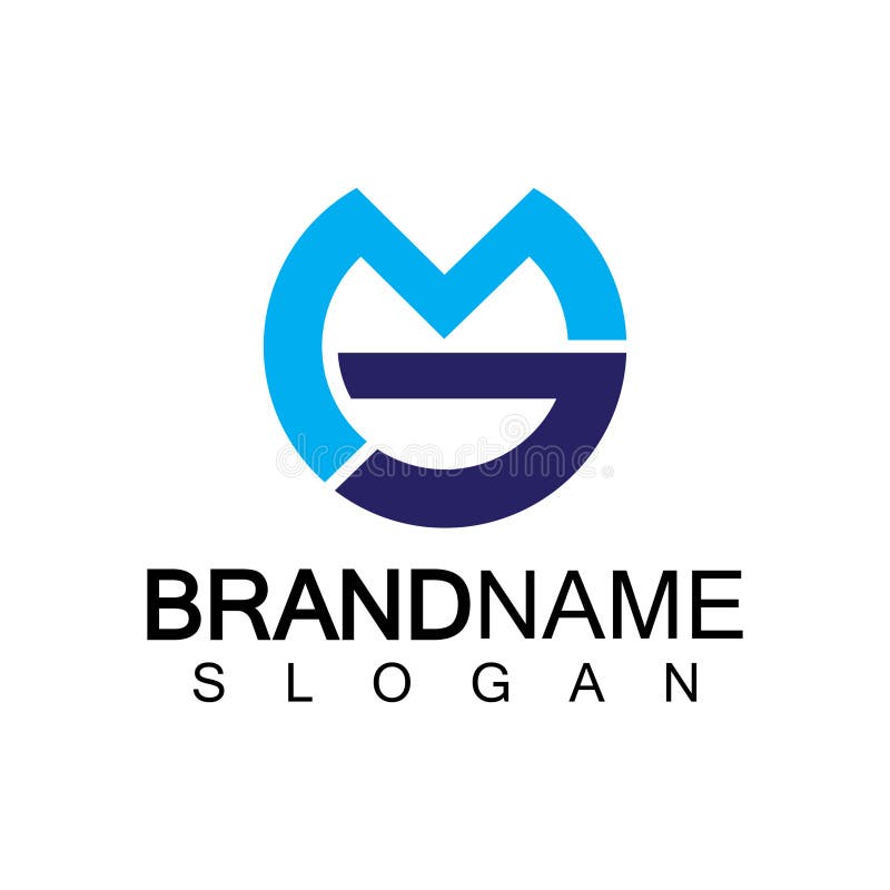 Alphabet Letters MG or GM Logo Design Template Stock Vector ...