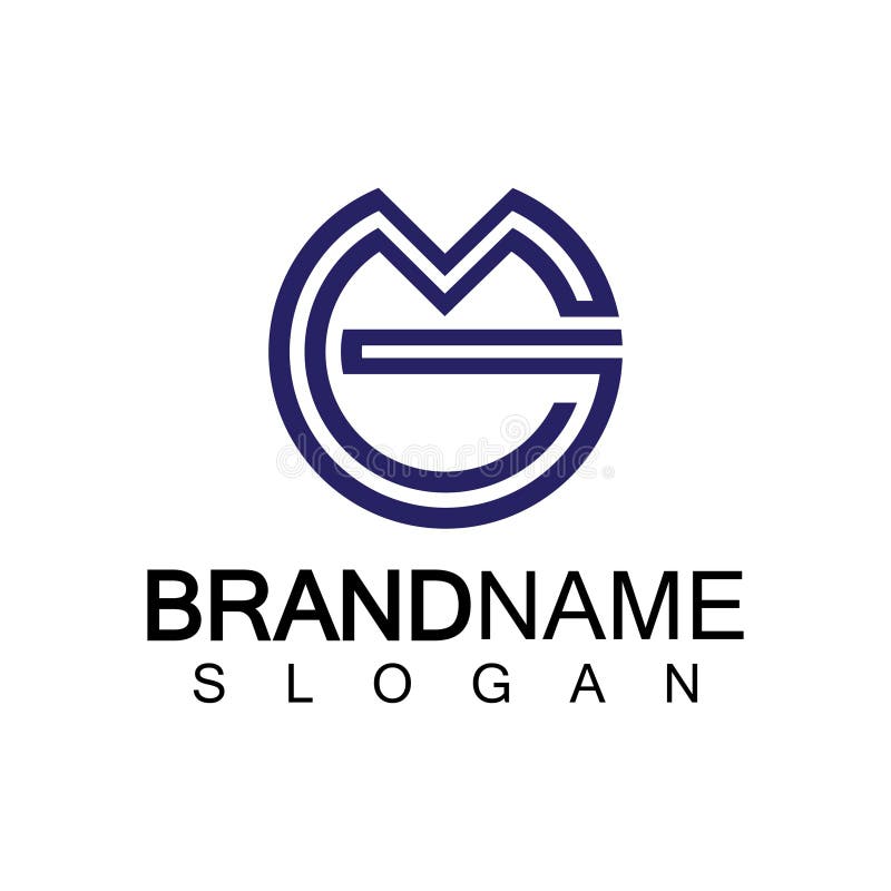 Alphabet Letters MG or GM Logo Design Template Stock Vector ...