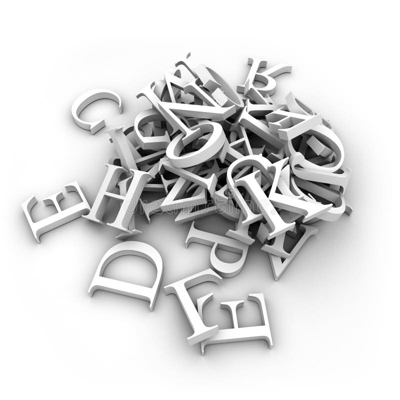 Letter Jumble Background Alphabet Words Spilled Mess Stock Illustration ...