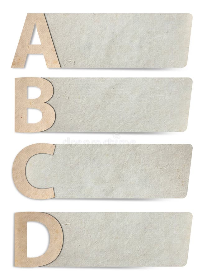 Alphabet Letters Recycled Paper Craft Stock Photo - Image of font ...