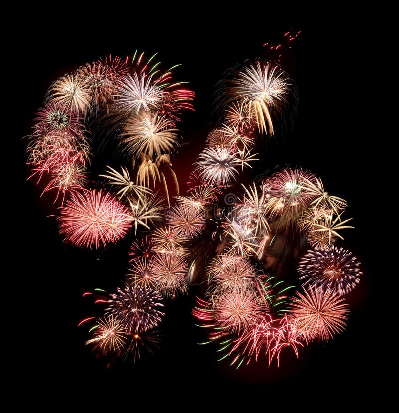 Alphabet Letters from Salute and Fireworks Stock Illustration ...