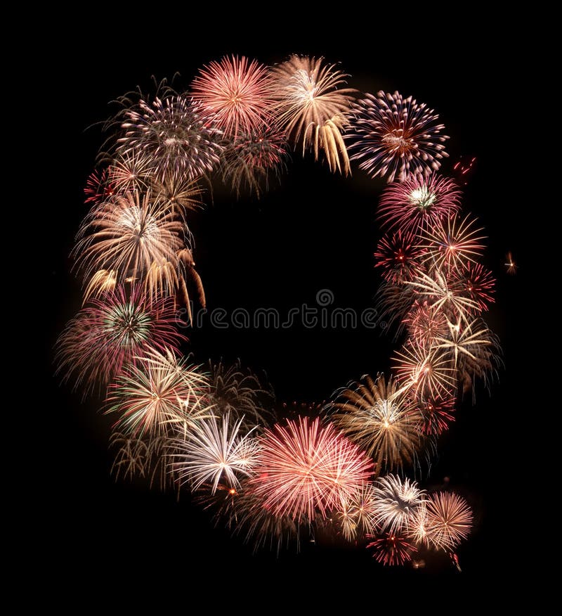 Alphabet Letters from Salute and Fireworks Stock Illustration ...