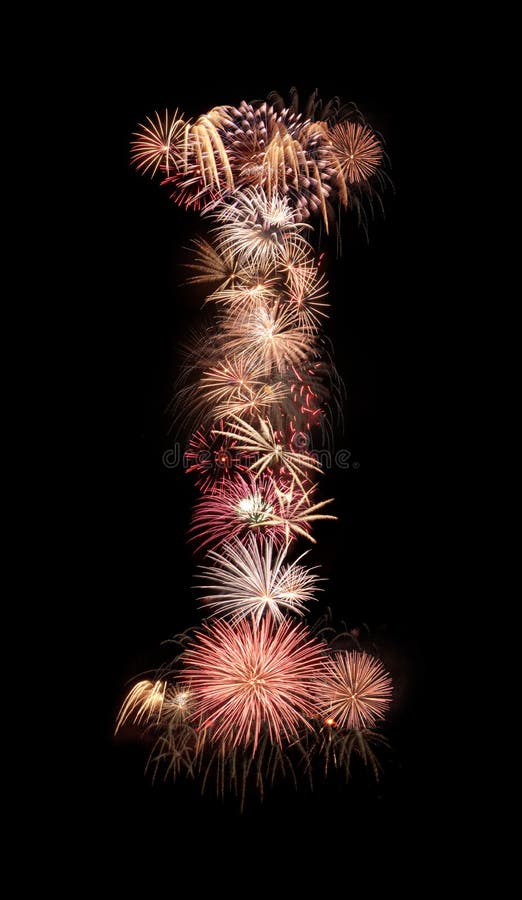 Alphabet Letters from Salute and Fireworks Stock Illustration ...