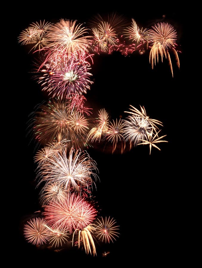 Alphabet Letters from Salute and Fireworks Stock Illustration ...