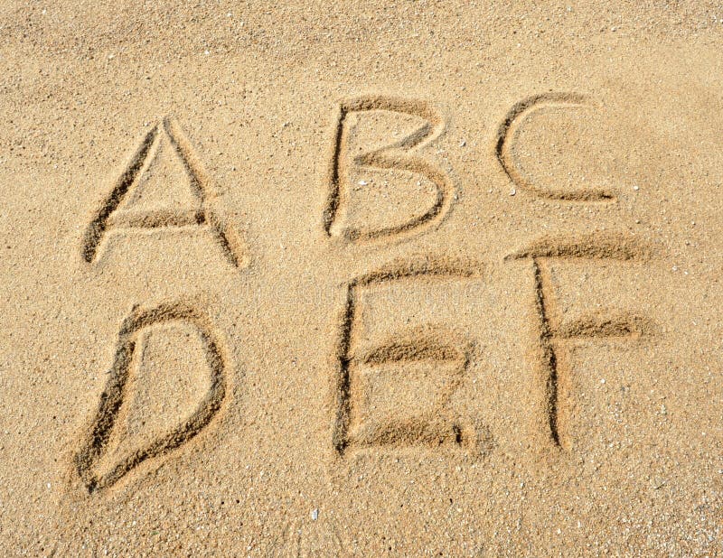 Alphabet M-N on sand stock image. Image of pattern, message - 31689593