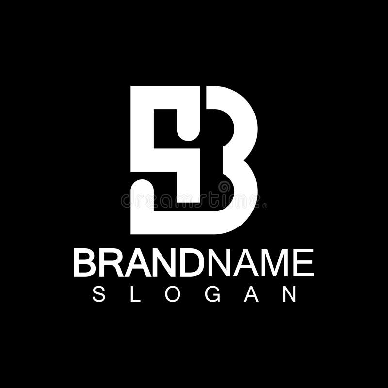 Alphabet Letters SB or BS Logo Design Template Stock Vector ...