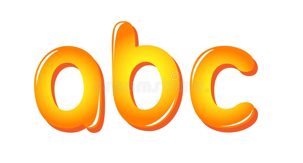 Alphabet Letters in Sun Colors Stock Vector - Illustration of cute ...