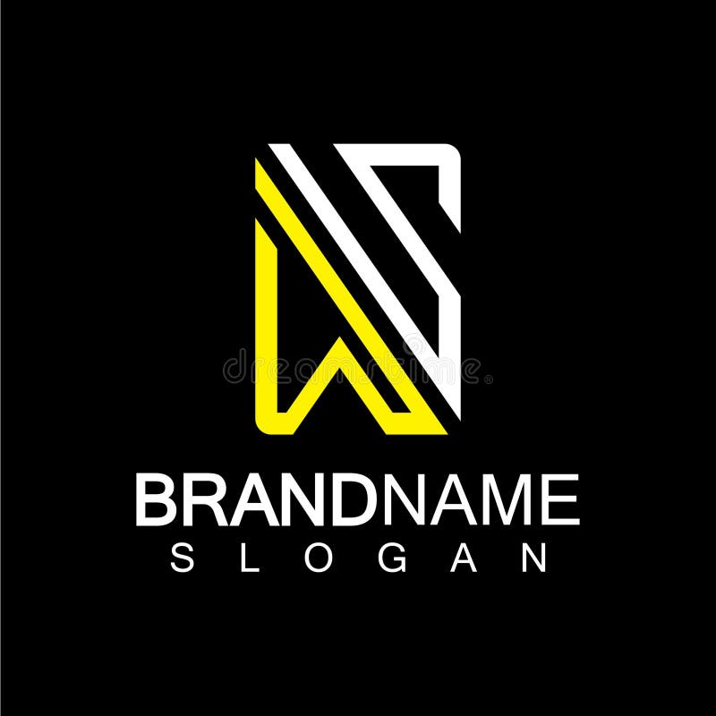 Alphabet Letters SW or WS Logo Design Template Stock Vector ...