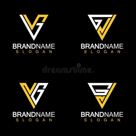 Alphabet Letters VG or GV Logo Design Template Stock Vector ...