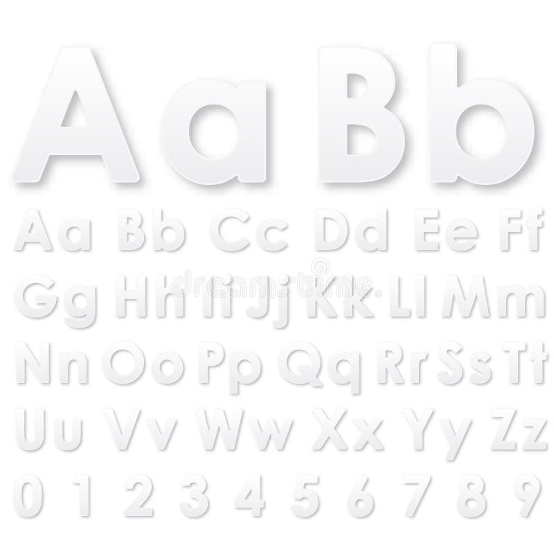 Alphabet Letters on a White Background Stock Vector - Illustration of ...