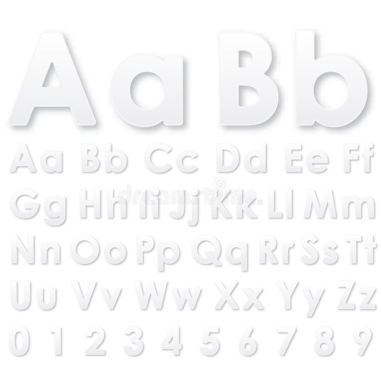 Alphabet Letters on a White Background Stock Vector - Illustration of ...