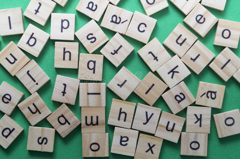 Random scrabble pieces. stock photo. Image of teaching - 21991812