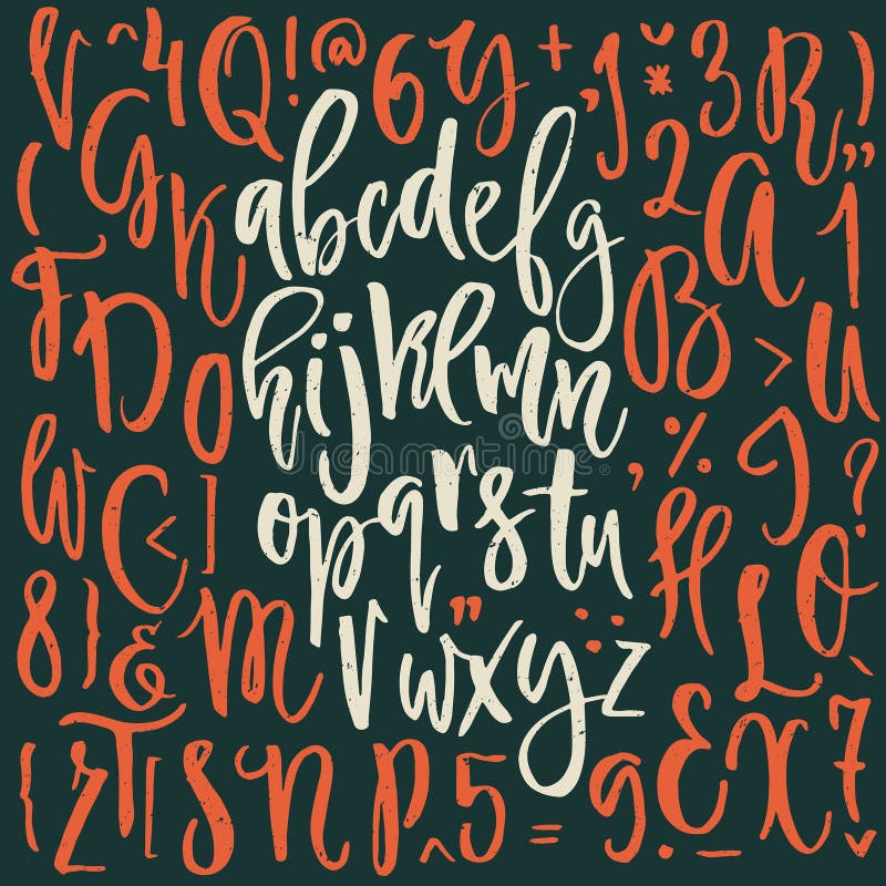 Alphabet stock vector. Illustration of brush, artistic - 78887040