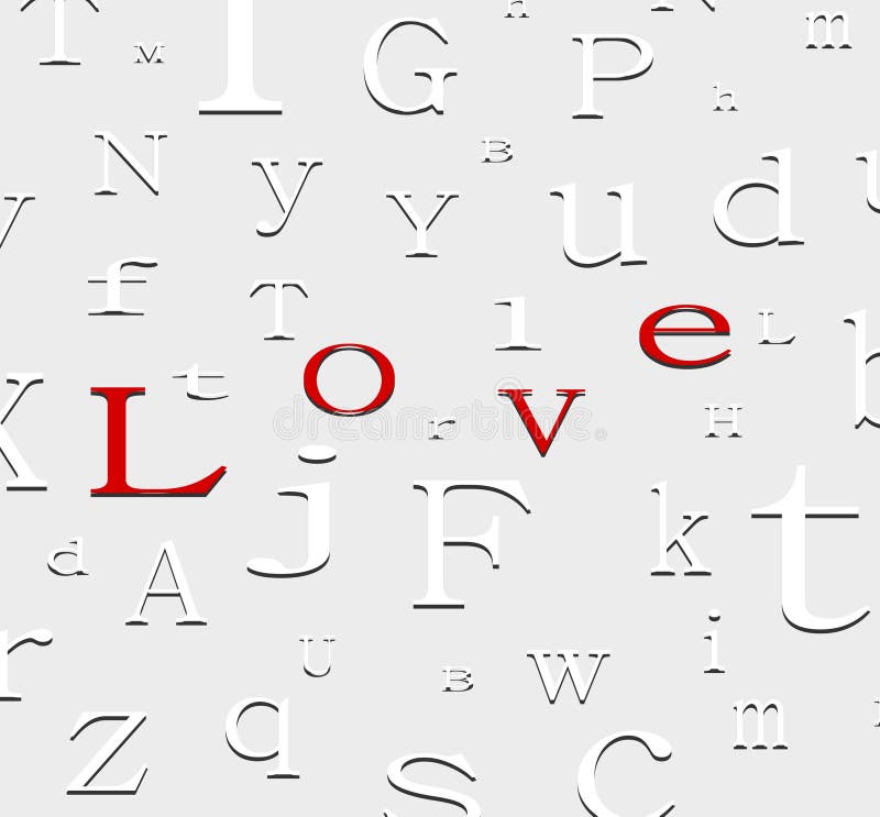 Alphabet love background stock illustration. Illustration of couple ...