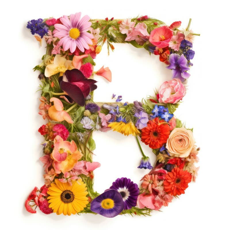 Letter B Flowers Stock Illustrations – 516 Letter B Flowers Stock ...