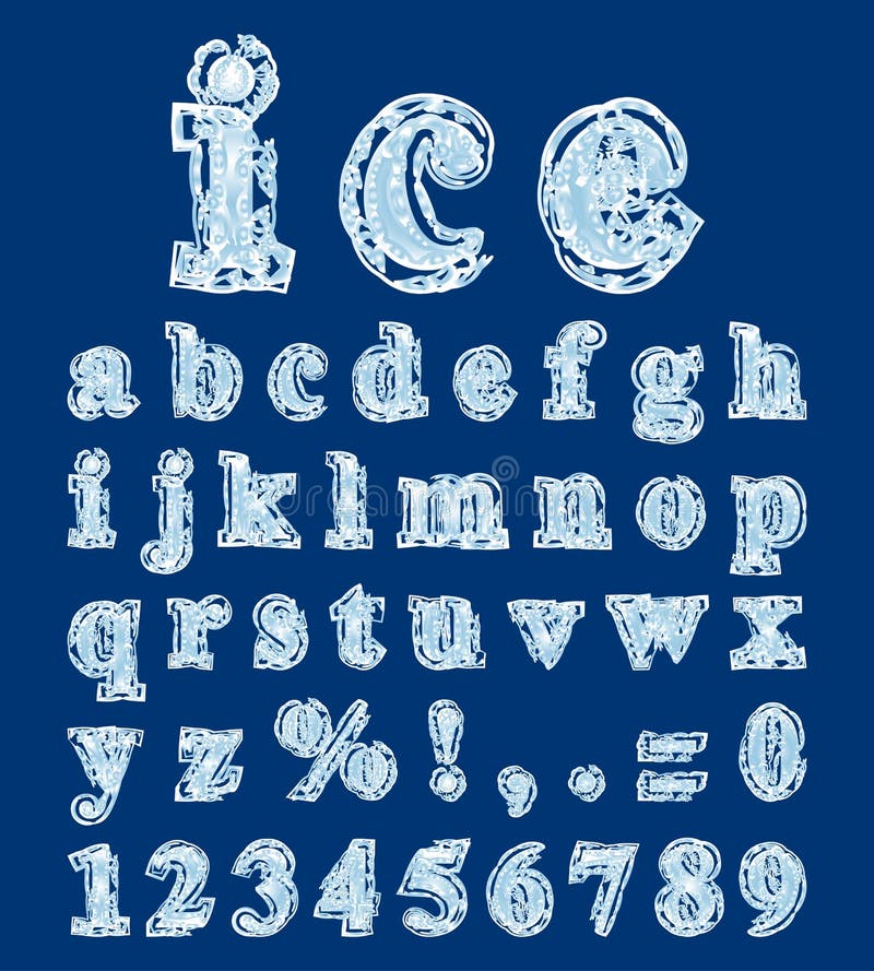 Icicle Letters Stock Illustrations – 49 Icicle Letters Stock ...
