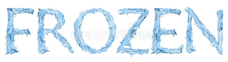 Alphabet Made of Frozen Water Stock Illustration - Illustration of mist ...