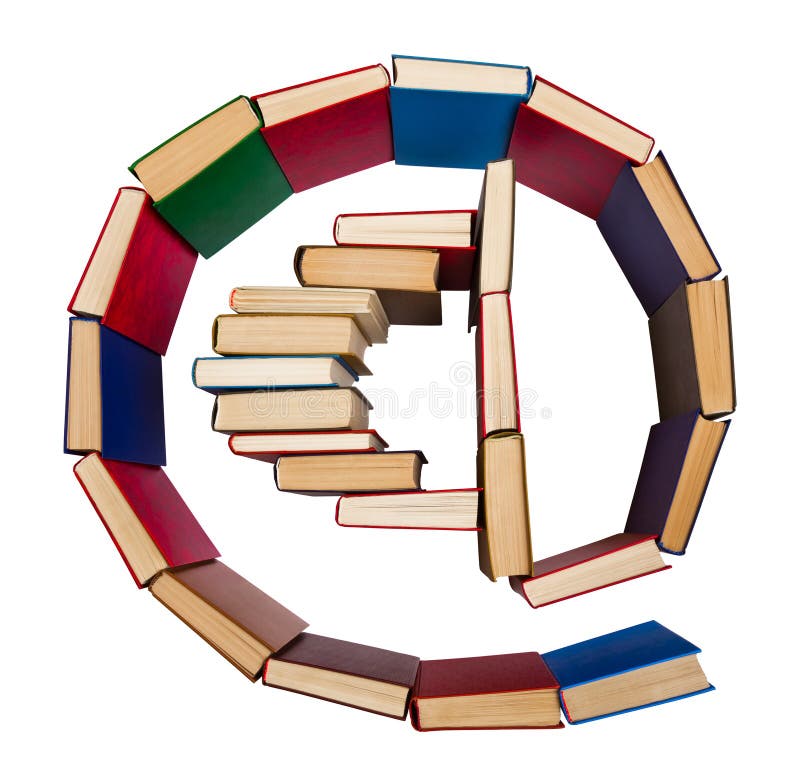 Alphabet Made Out of Books, E-mail Symbol Stock Photo - Image of ...