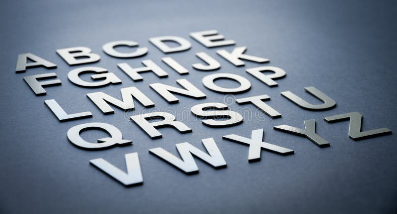 Alphabet Made with Solid Letters Stock Image - Image of background ...