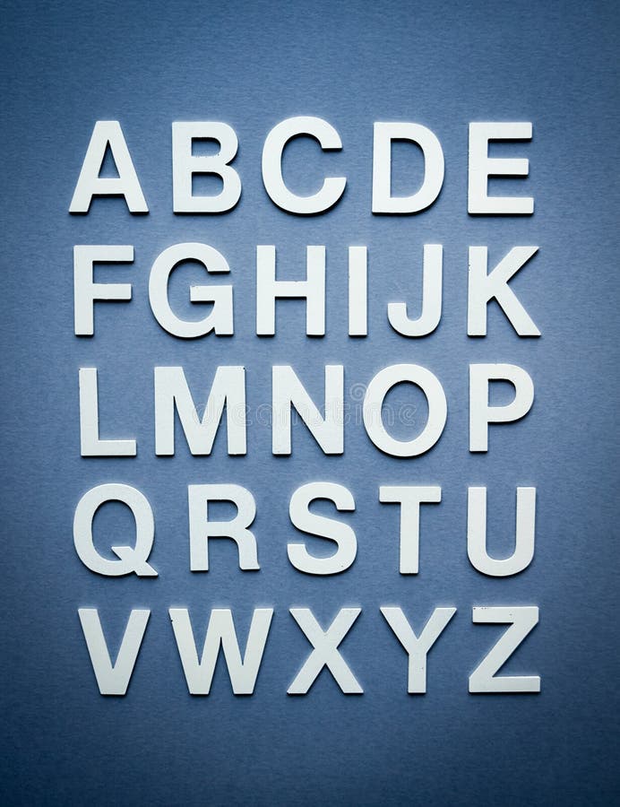Alphabet Made with Solid Letters Stock Photo - Image of read ...