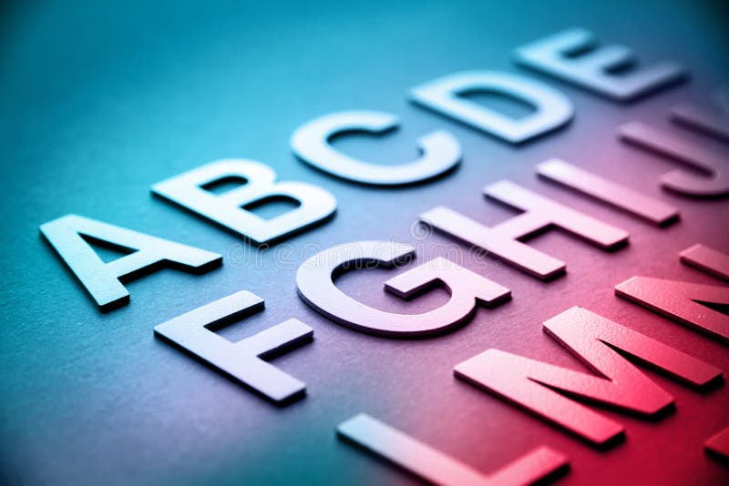 Alphabet Made with Solid Letters Stock Photo - Image of language ...
