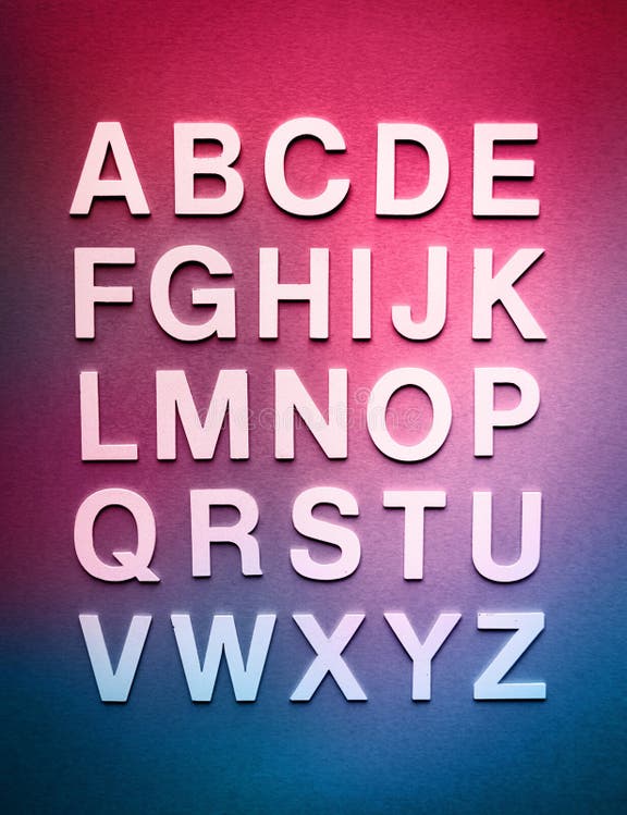 Alphabet Made with Solid Letters Stock Photo - Image of letters ...