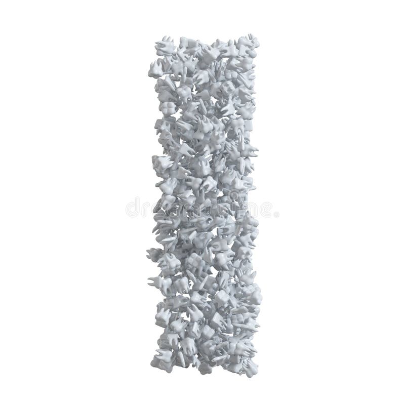 Alphabet Made of Teeth, Letter I Stock Illustration - Illustration of ...