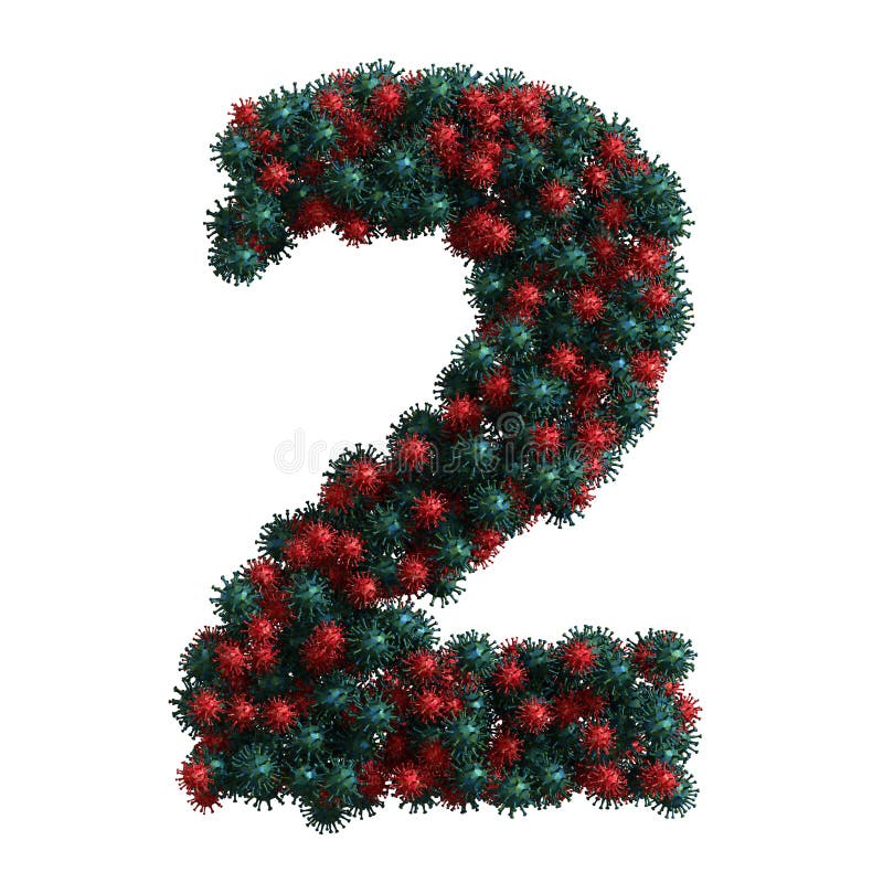 Alphabet Made of Virus Bacteria, Number 2 Stock Photo - Illustration of ...