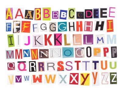 Alphabet - Magazine Cutouts Stock Image - Image of capitals, spelling ...