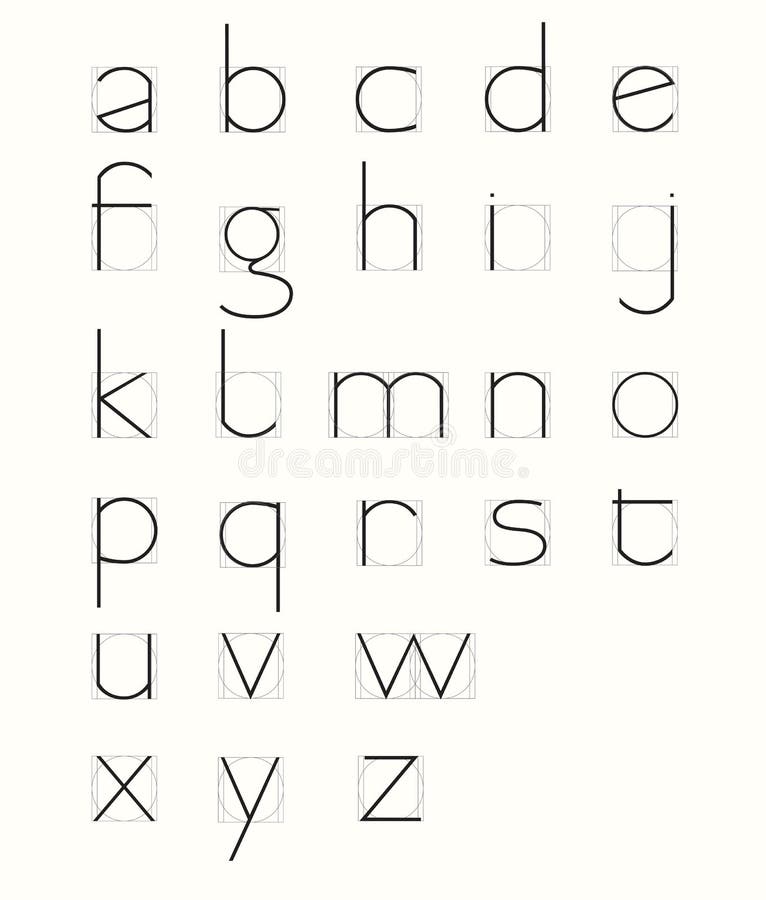 Alphabet Minuscule Squelettique Illustration de Vecteur - Illustration ...